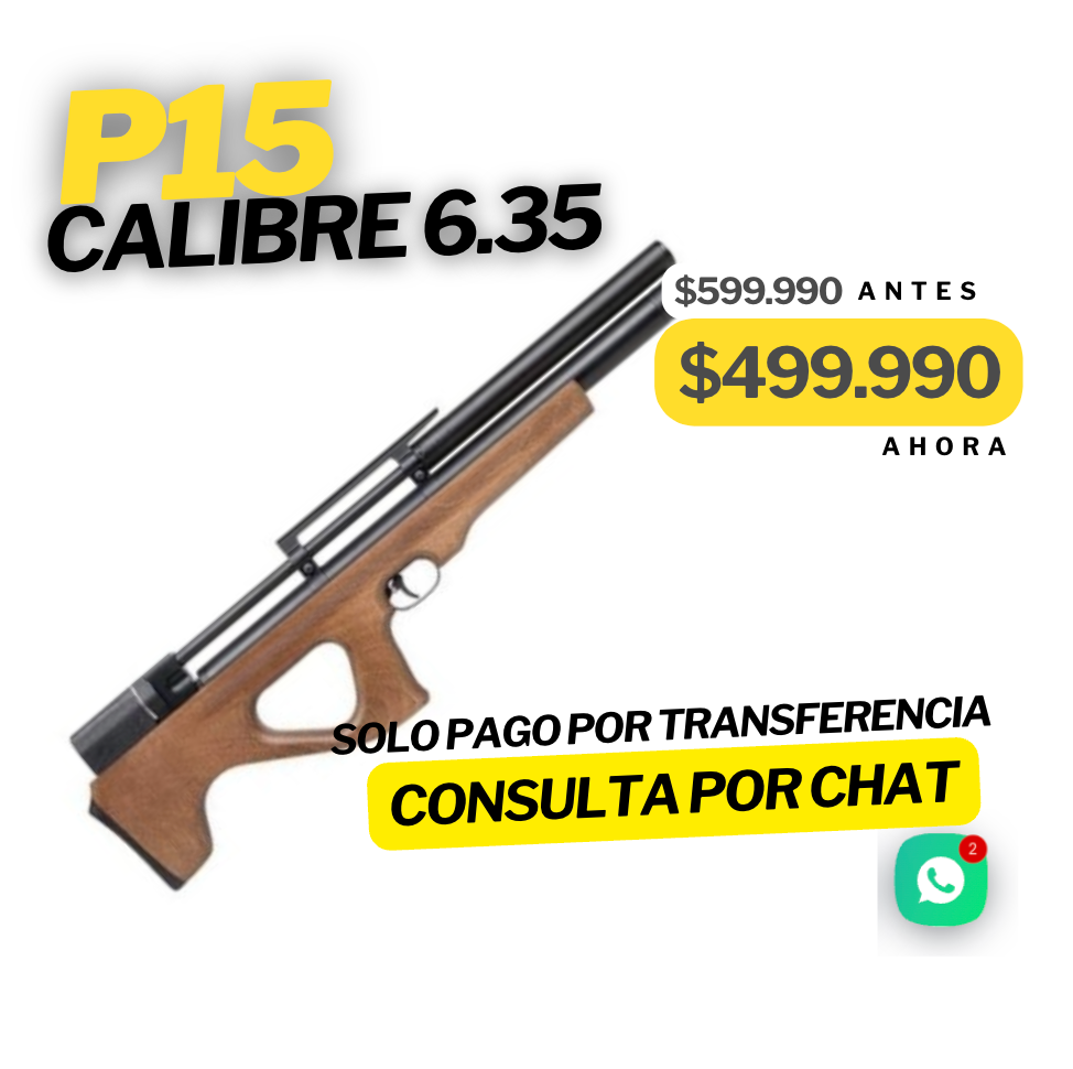 Rifle Artemis PCP P15 6.35 - hiking outdoor Chile